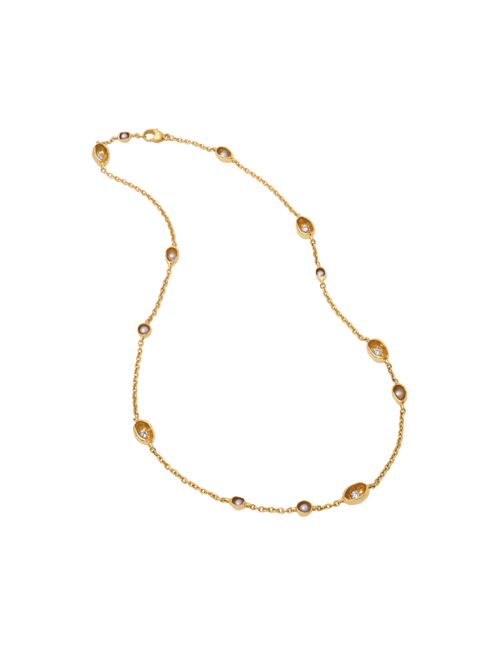 18K Solid Gold Diamond Necklace | Limited Edition Fine Jewelry | CARINA ...